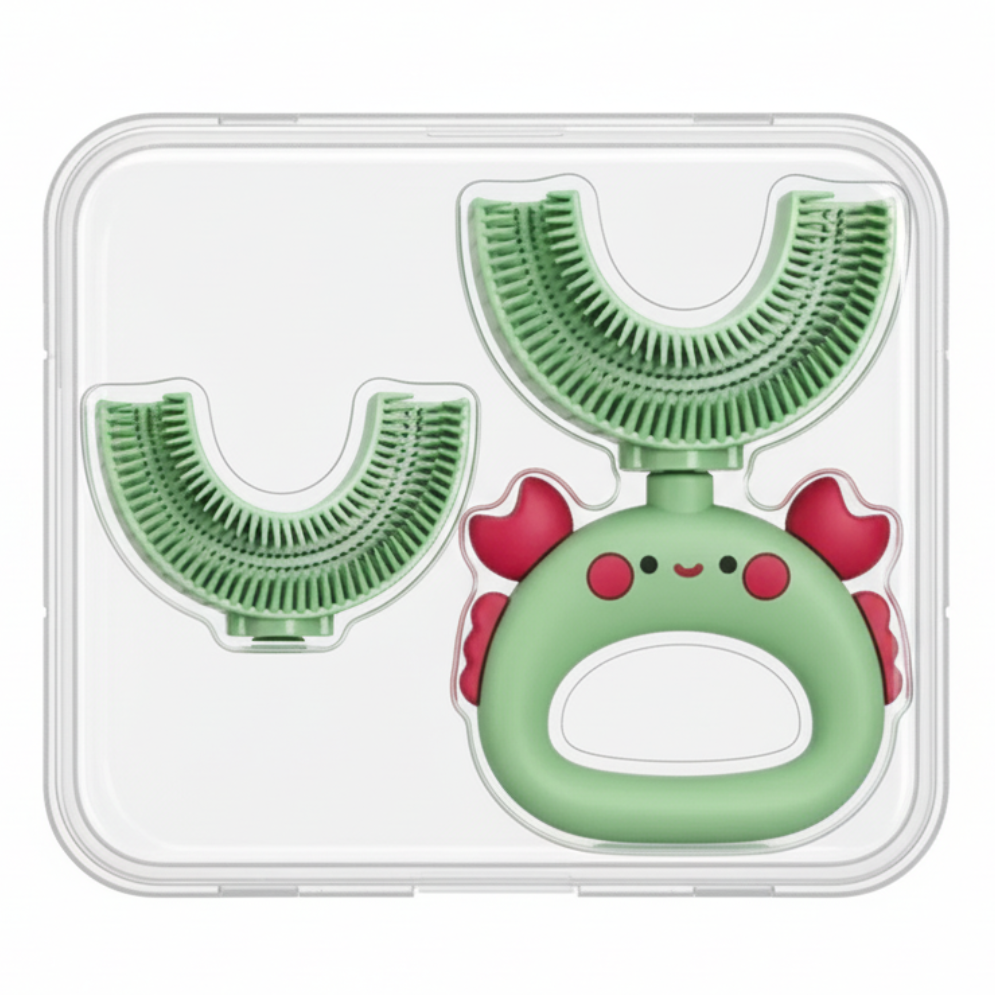 Crab U-Shaped Toothbrush - Toddler Green – My Sensory Space