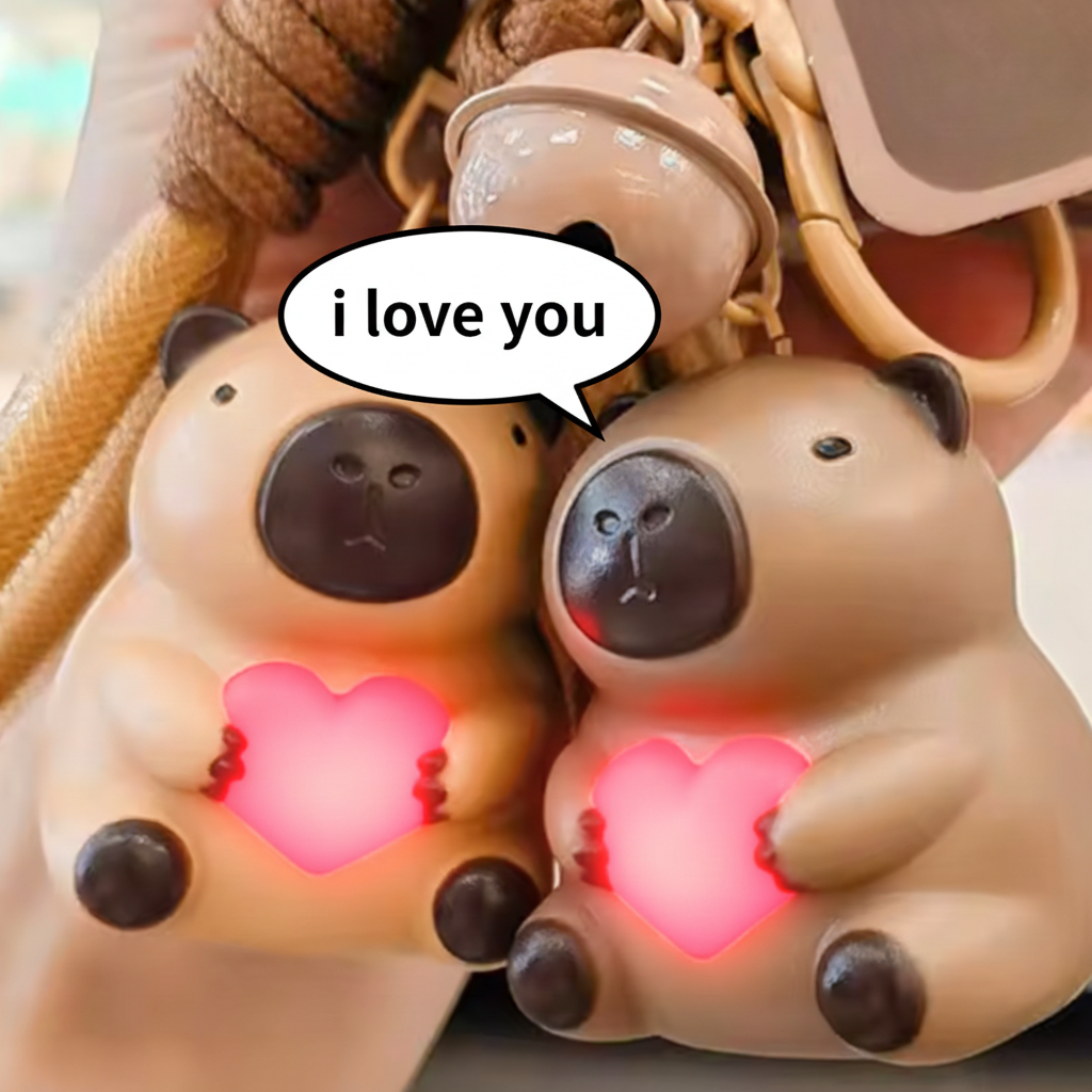 2x Capybara Talking I Love You Keychain – My Sensory Space